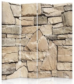 Ozdobný paraván Kamenná zeď - 145x170 cm, čtyřdílný, klasický paraván