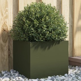 Truhlík olivově zelený 32x30x29 cm ocel válcovaná za studena - Default Title