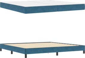 Postel s boxspringem s matrací Tmavě modrá 200 x 200 cm textil 3398717