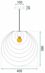Toolight - závěsné svítidlo APP428-1CP, zlatá, OSW-01554