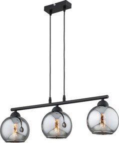 Brilagi - Lustr na lanku DIOR 3xE27/60W/230V černá/kouřová šedá