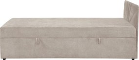 Boxspringová postel, jednolůžko, béžová, 90x200, univerzální, SUPA