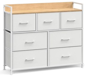Komoda se zásuvkami KIRA bílá/hnědá LTS523W57