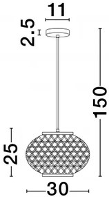 LED černé moderní lustr Asma 150