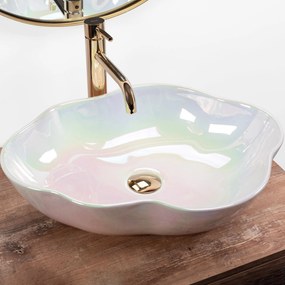 Rea Pearl Akkoya, umyvadlo na desku 505x380x135 mm, vícebarevné, REA-U3309