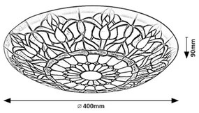 Brilagi - Tiffany vitrážové stropní svítidlo LORAS 2xE27/60W/230V
