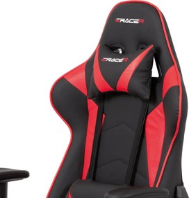Kancelářská židle houpací mech., + koženka, plast. kříž – opěrák 90°–180° černá