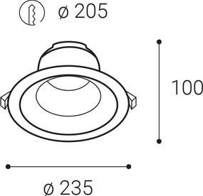 LED2 2236351D LED2 Zápustné venkovní svítidlo ALFA II 24 DALI/PUSH DIM 25W 3CCT 3000K/3500K/4000K UGR bílá - LED2 Lighting