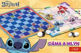 TREFL Hra Dáma a Mlýn: Lilo  Stitch / Společenská hra / 5 herních vari