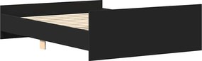 Rám postele s hlavovým a nožním čelem černý 150 x 200 cm 3203755