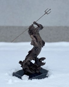 Bronzová socha soška - Poseidon