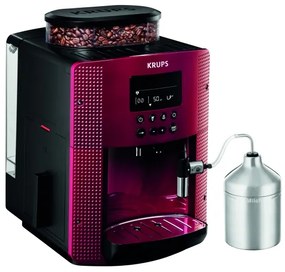 Krups - Automatický kávovar s nádobou na mléko ESSENTIAL 1450W/230V červená