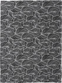 Livarno® Hebká deka, 150 x 200 cm (listy/černá)