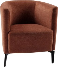 Designové křeslo, terakota/černá, KAPY