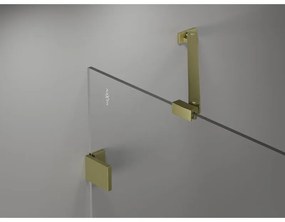 Mexen, Mexen Lunar pravé otočné sprchové dveře 115 cm, transparentní, broušené zlato - 834-115-000-55-00-P