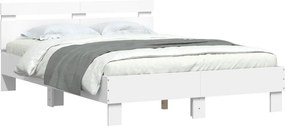 Rám postele s čelem a LED osvětlením bílý 120 x 190 cm 3207574