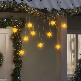 vidaXL Svítící vánoční hvězdy s LED 10 ks 10 cm [356204] Barva: Žlutá