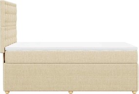 Box spring postel s matrací krémová 90x200 cm textil 3294258