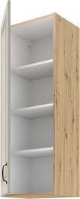 STILO ac | horní skříňka 40 G-108 1F s policemi | 40 cm | VYSOKÁ | UNI dvířka | artisan/světle šedá
