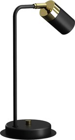 Stolní lampa Joker, 1x zlaté/černé kovové stínítko, b