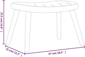 vidaXL Marketos Houpací křeslo se stoličkou hnědé samet