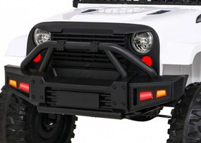 Ramiz Autíčko Jeep Dark Night na baterie pro děti bílé + pomalý start + EVA kola + LED audio