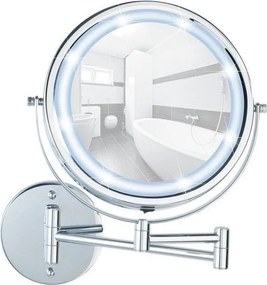 Kosmetické zrcátko Power-Loc LUMI  s LED podsvícením, zvětšení x5, WENKO
