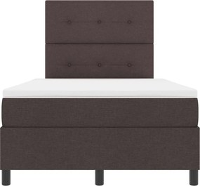 Postel s boxspringem s čelo Tmavě hnědá 120 x 190 cm textil 3339374