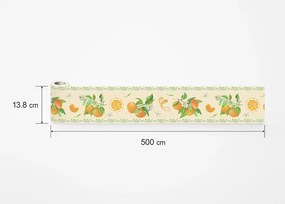 Samolepící bordura na zeď Slunečné Pomeranče | 5 m x 13.8 cm | DWB8441