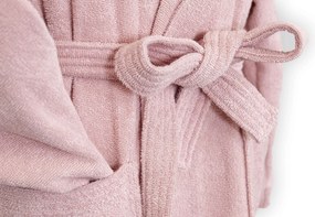 Bavlněný froté župan Comfort starorůžový Velikost: L-XL