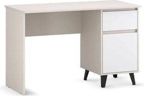 Psací stůl BORG 1d1s/120 kašmír / bílý