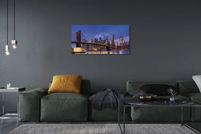Obrazy na plátně Bridge sunset panorama 100x50 cm