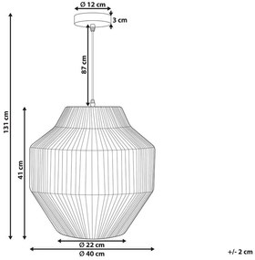 Závěsná lampa přírodní EWASO Beliani