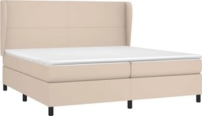 Box spring postel s matrací cappuccino 200 x 200 cm umělá kůže 3128936