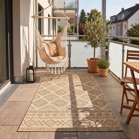 Béžový vnitřní a venkovní koberec 80x150 cm Mira 1452 – Ayyildiz Carpets