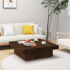 vidaXL Konferenční stolek 90 x 90 x 28 cm dřevotříska [806918] Barva: hnědý dub