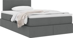 Postel s úložným prostorem a matrací Tmavě šedá 120 x 200 cm 3370438