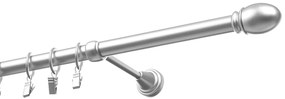 Garnýže kovová 19mm jednotyčová stříbrná Ovál délka: 1,8m