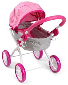 Dětský kočárek pro panenky Milly Mally Dori Prestige Pink Růžová