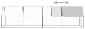 vidaXL Marketos Venkovní klec pro kuřata 2 x 8 x 2 m pozinkovaná ocel