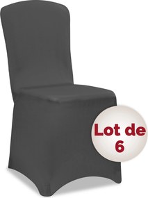 Potah na židli sada 6 ks antracitová OEKO-TEX®