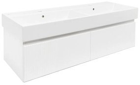 Koupelnová skříňka s umyvadlem SAT Evolution 118x30x44,8 cm bílá mat SATEVO120WMU2