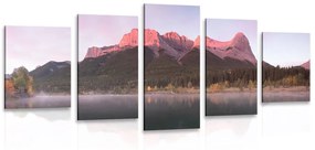 5-dílný obraz západ slunce nad Dolomity Varianta: 200x100