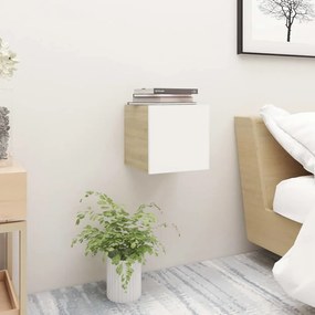 vidaXL Noční stolek 30,5 x 30 x 30 cm kompozitní dřevo [3079709] Barva: bílá s vysokým leskem