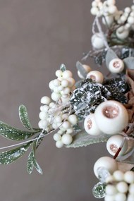 Vánoční dekorativní věnec s bobulemi a sněhem Snow - Ø 45 cm