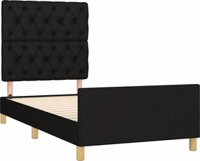 Rám postele bez matrace černá 80 x 200 cm textil 3125254
