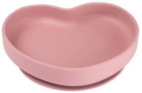 Canpol babies Silikonový talíř s přísavkou Srdce Růžový