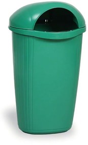 Venkovní odpadkový koš na sloupek DINOVA, 50 l, tmavě zelený