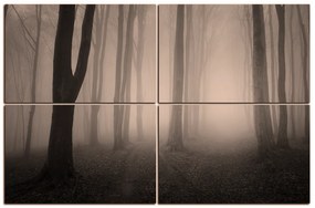 Obraz na plátně - Mlha v lese 1182FE (120x80 cm)