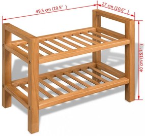 Botník s policemi dub Dekorhome 100x27x40 cm